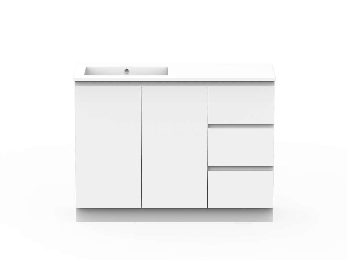 Posh Domaine Conventional 1200mm Single Bowl Floor Mounted Vanity Unit ...