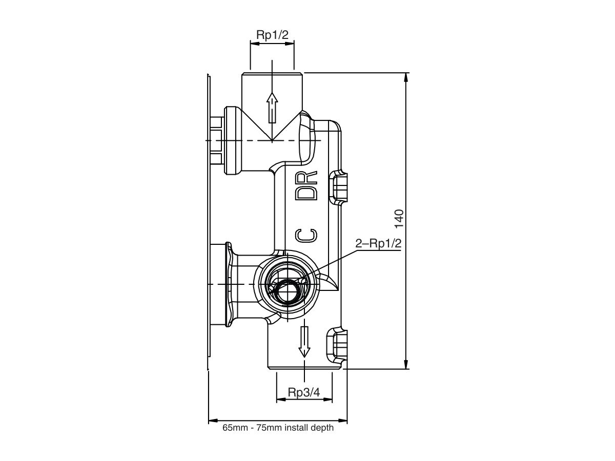 Mizu Drift/Silk Shower Mixer with Diverter Inwall Body from Reece Mizu Drift/Silk Shower Mixer with Diverter Inwall Body from Reece