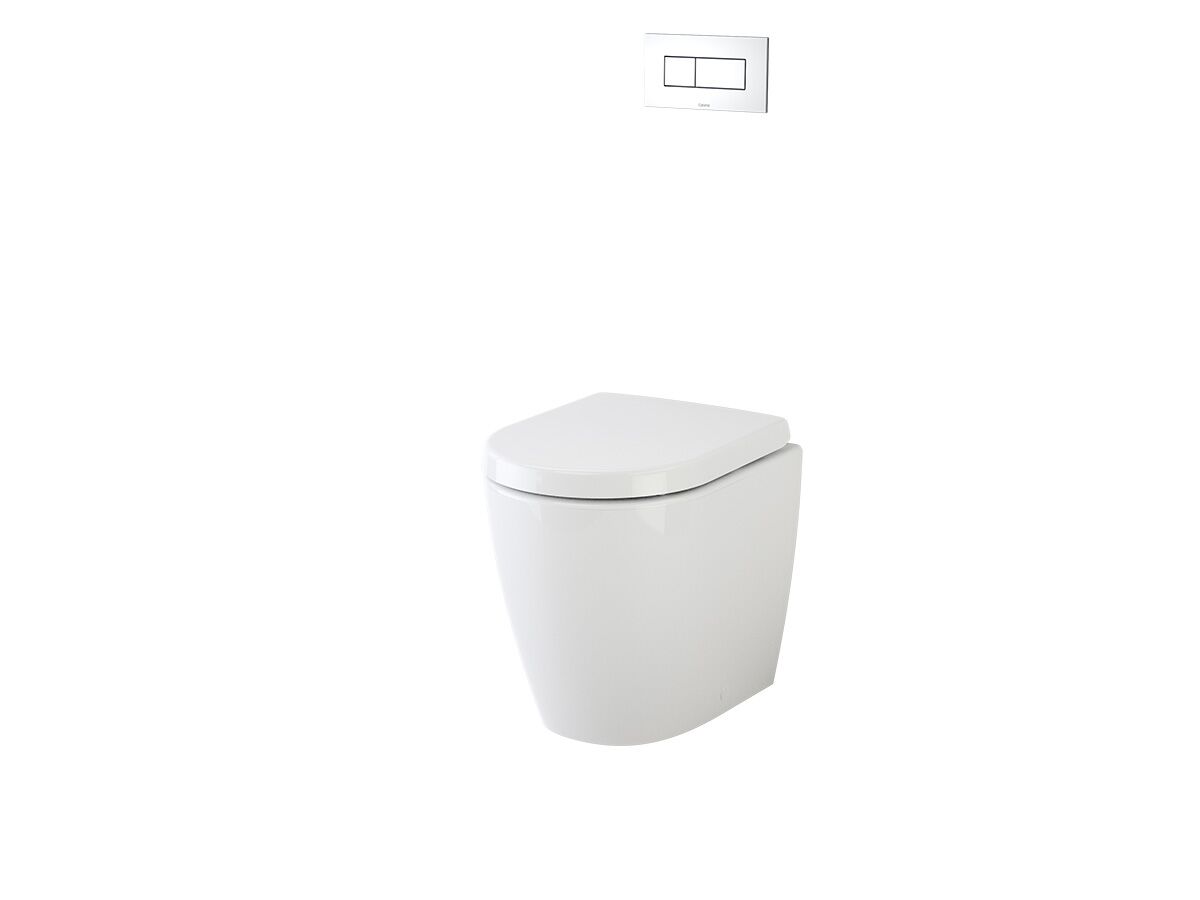 Caroma Urbane Compact Wall Faced P-Trap Back Inlet Pan White (4 Star ...
