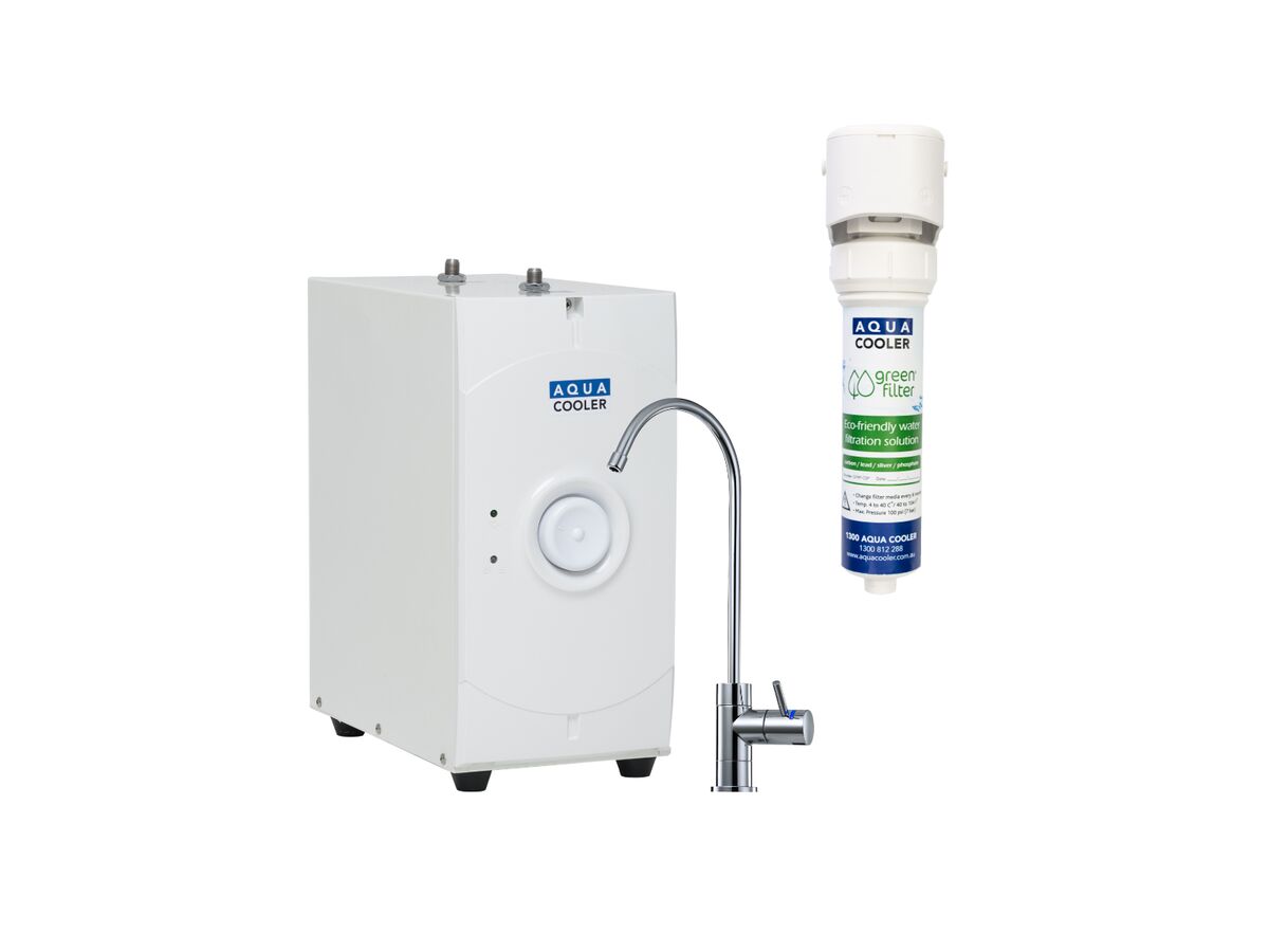Aqua Cooler Under Bench Filter & Tap Chill White from Reece