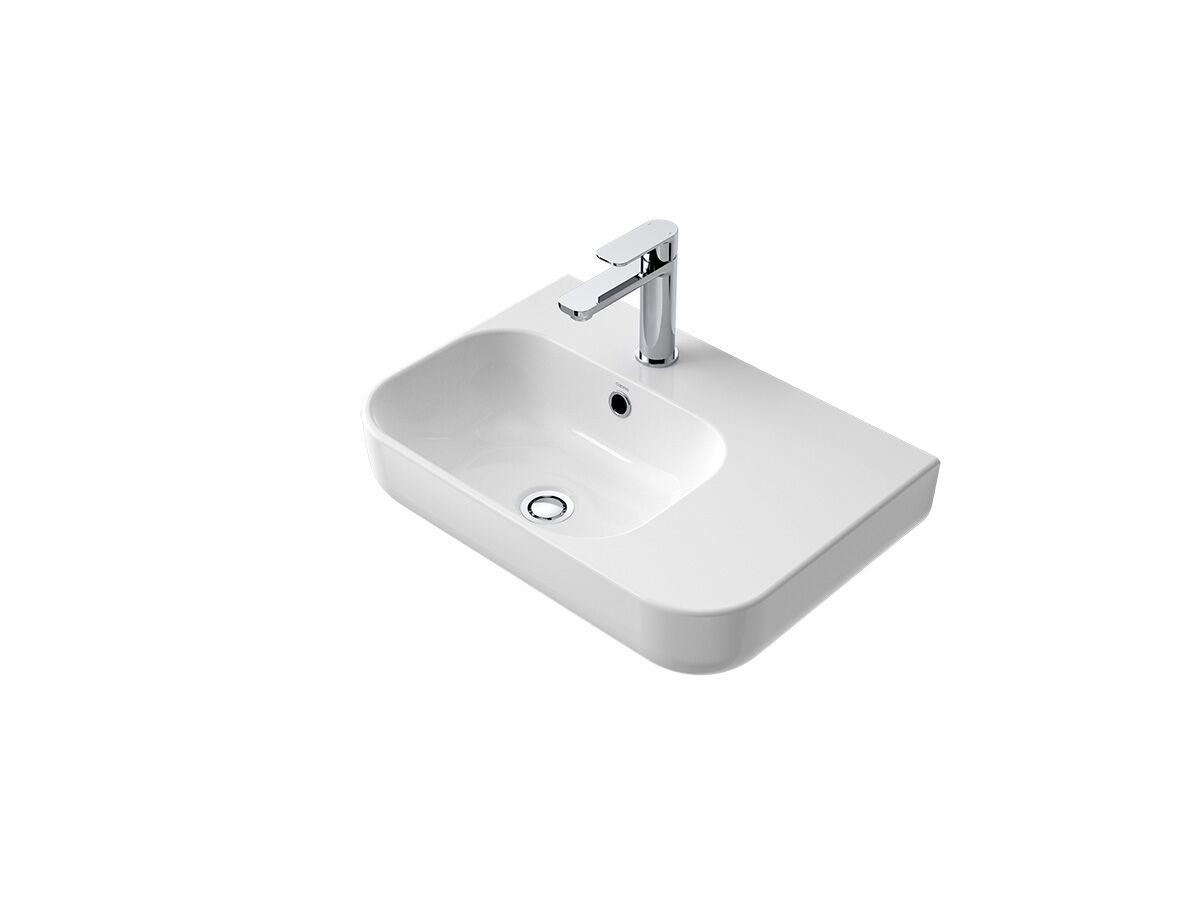 Caroma Luna Shelf Wall Basin 1 Taphole Overflow White from Reece