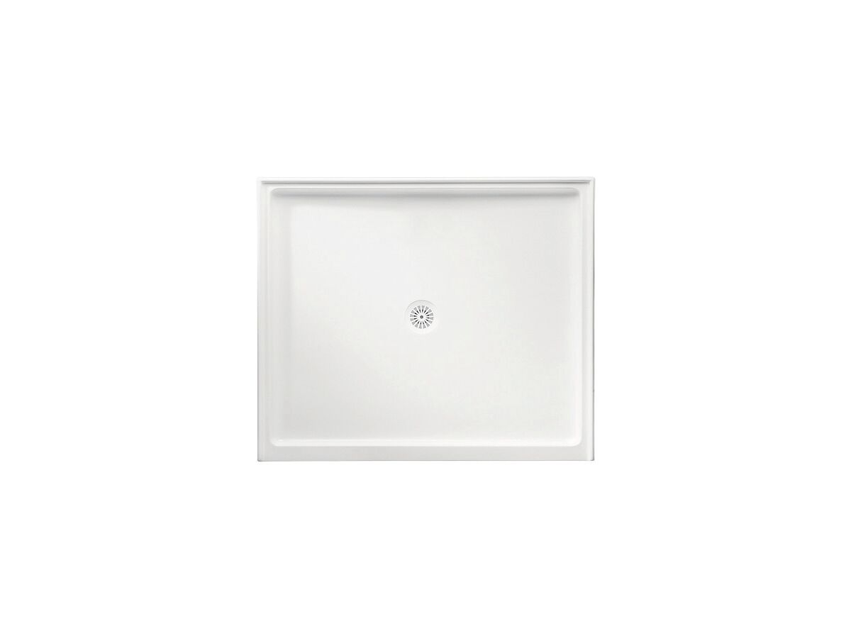 Marbletrend Poly Shower Base 1220mm x 900mm Centre Outlet White from Reece