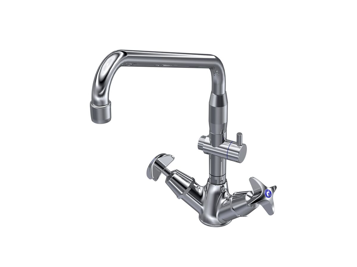 Enware Vandal Proof Dual Mixer Tap with Spout & Diverter (3 Star) from ...
