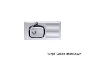 Clark 1003 Flushline 3 Taphole Single Left Hand Bowl 930mm from Reece