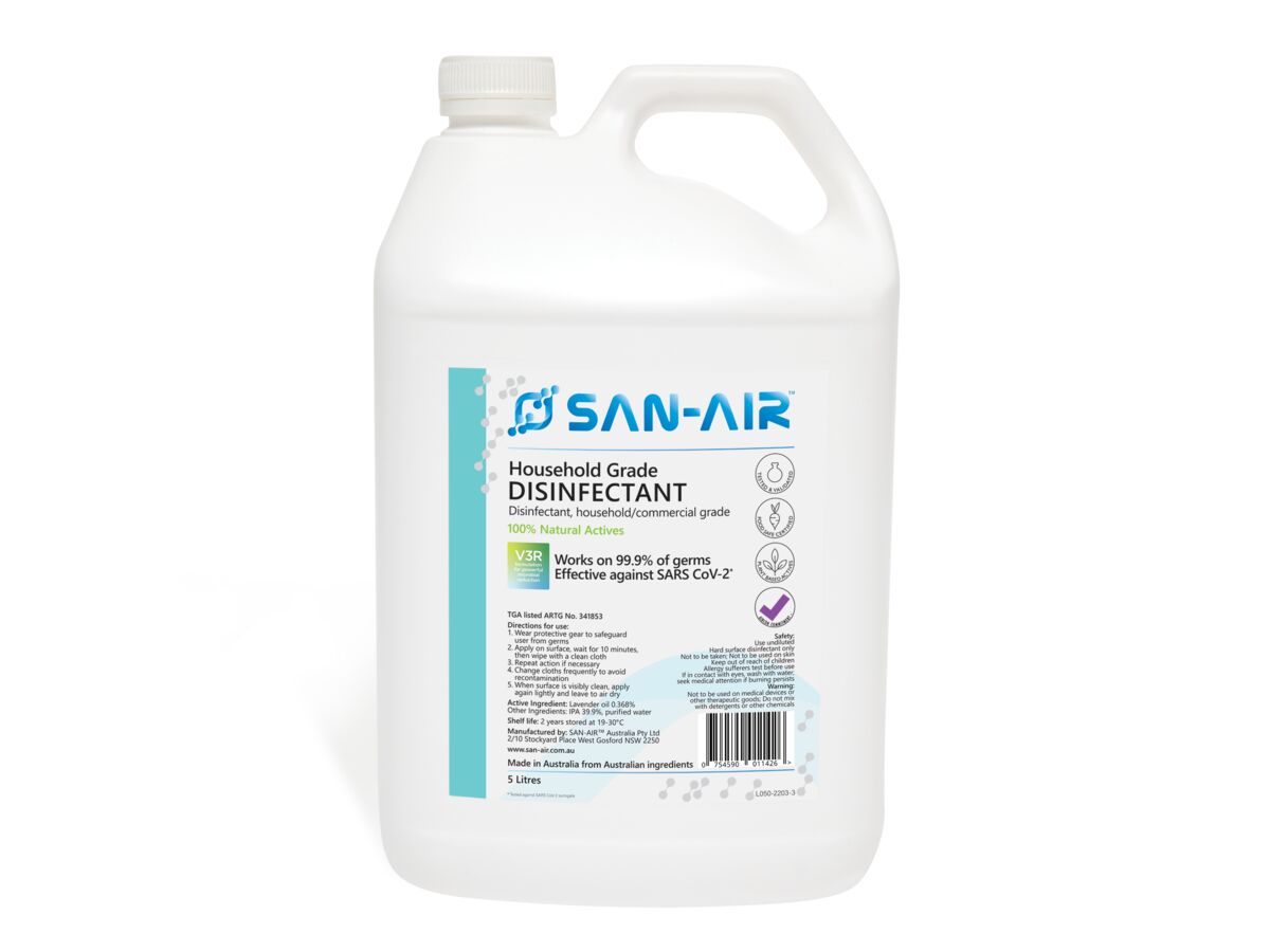 SANAIR V3R Household Grade Disinfectant 5L from Reece