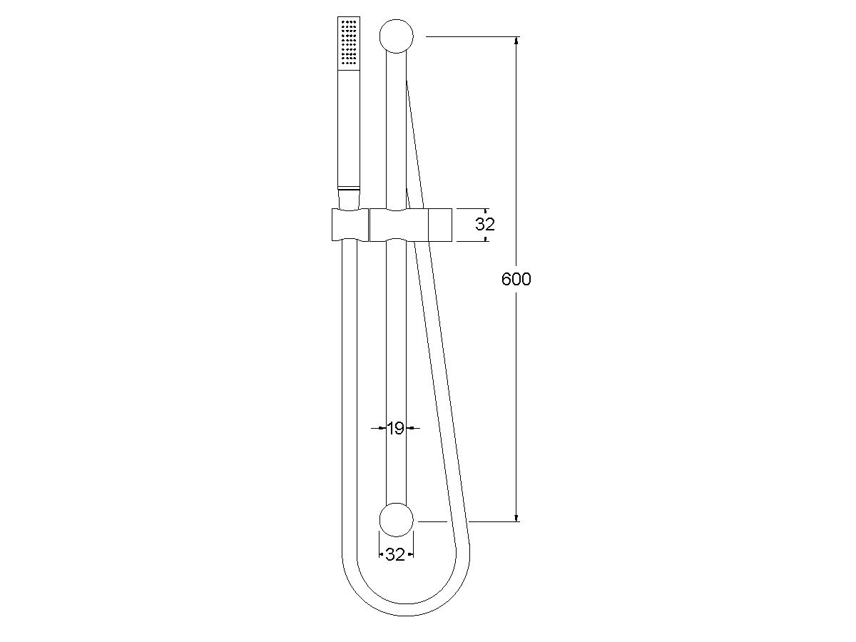 Sussex Pol Rail Shower Chrome (3 Star) from Reece