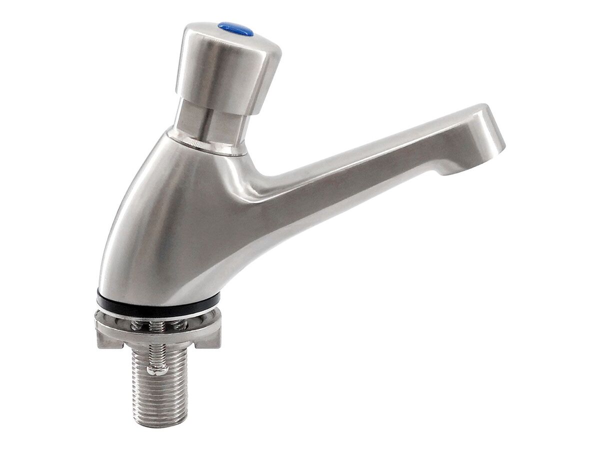 3Monkeez Guardian Stainless Steel Push Button Pillar Tap 6 Second Timed ...