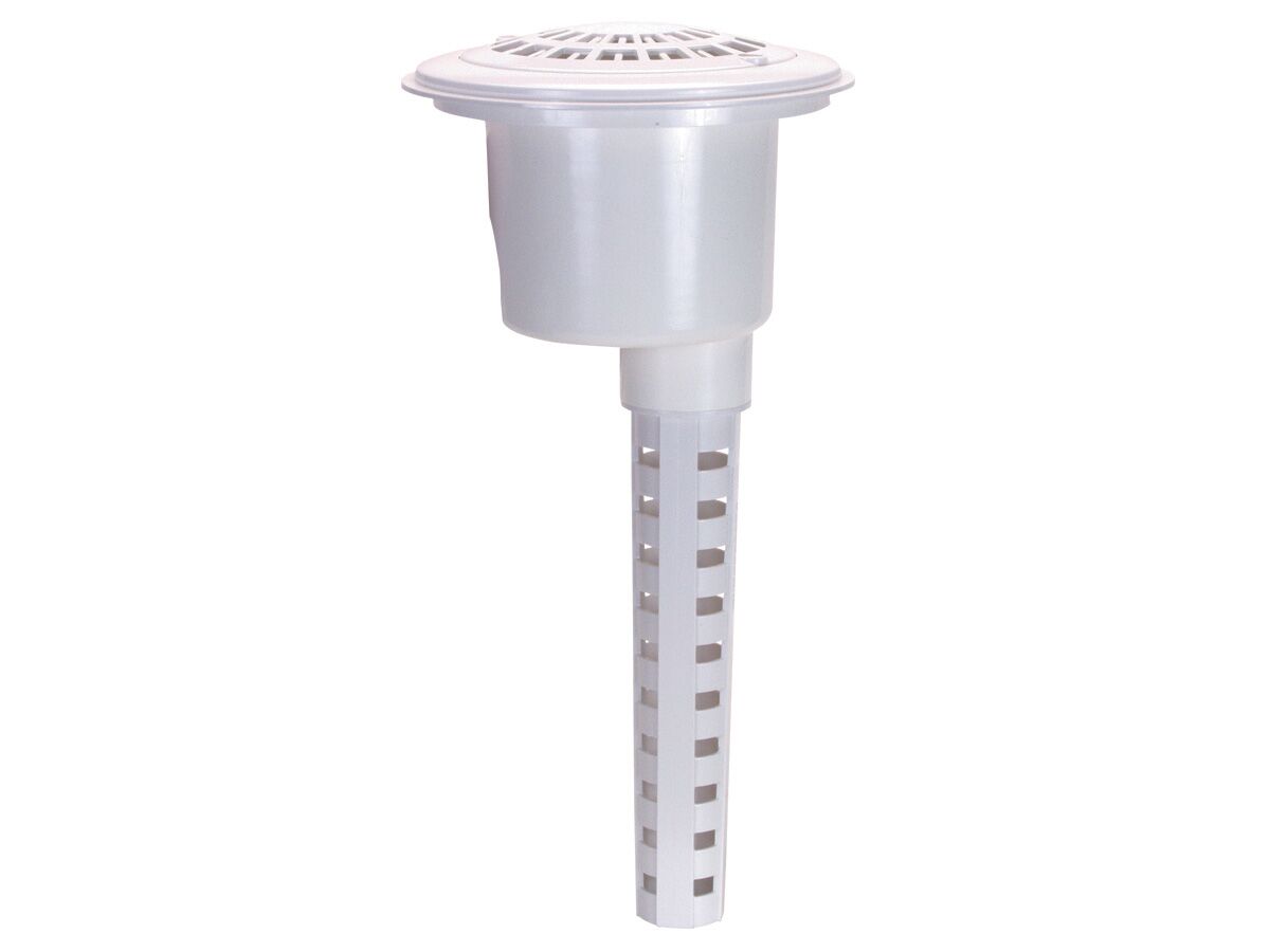 Waterco Main Drain with Valve & Stem White from Reece
