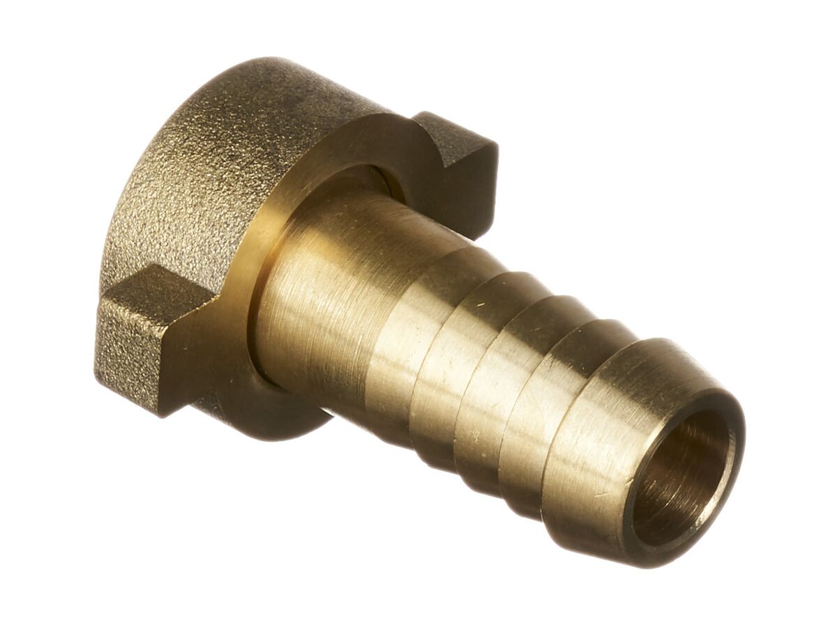 Brass Hose Nut & Tail 20 BSP x 20mm Tail from Reece