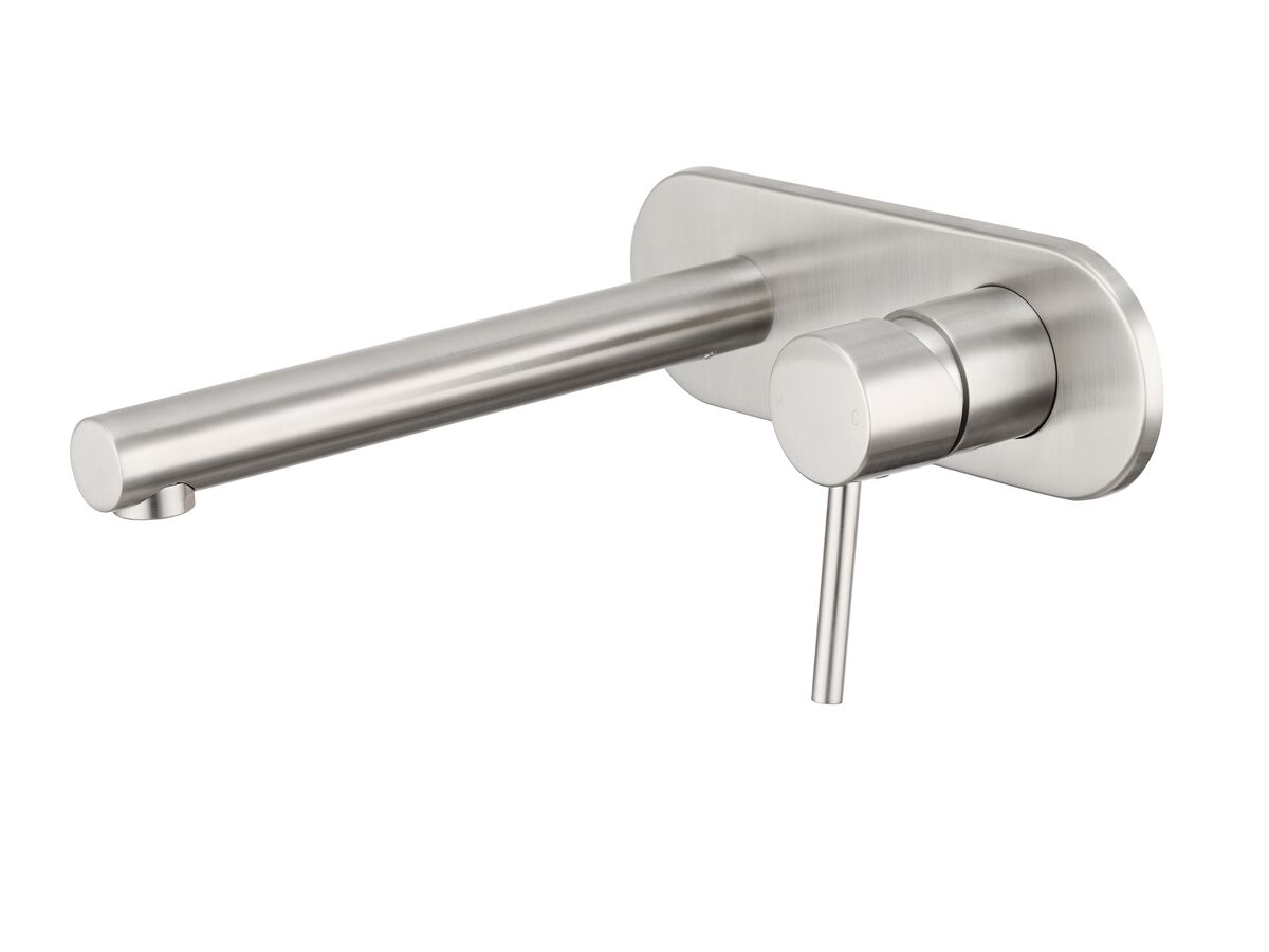 Mizu Drift MK2 Wall Bath Mixer Tap Set 200mm Brushed Nickel from Reece