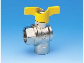 Ball Valve Right Angled Gas T-Head 15mm from Reece