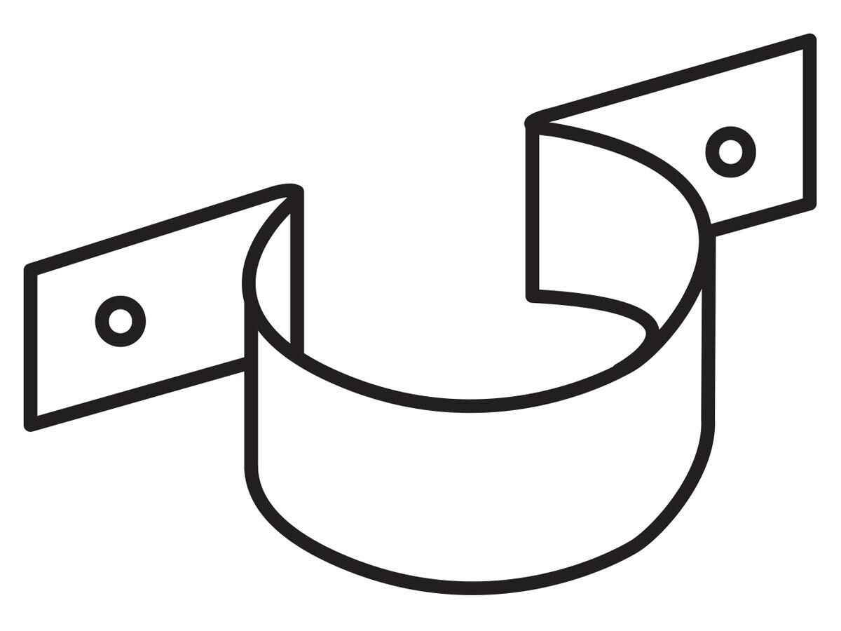 Downpipe Clip Round 100mm Basalt from Reece