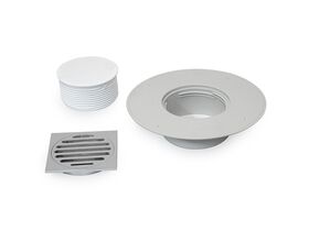 Cyclone Leak Control Flange with Square Grate 100mm from Reece