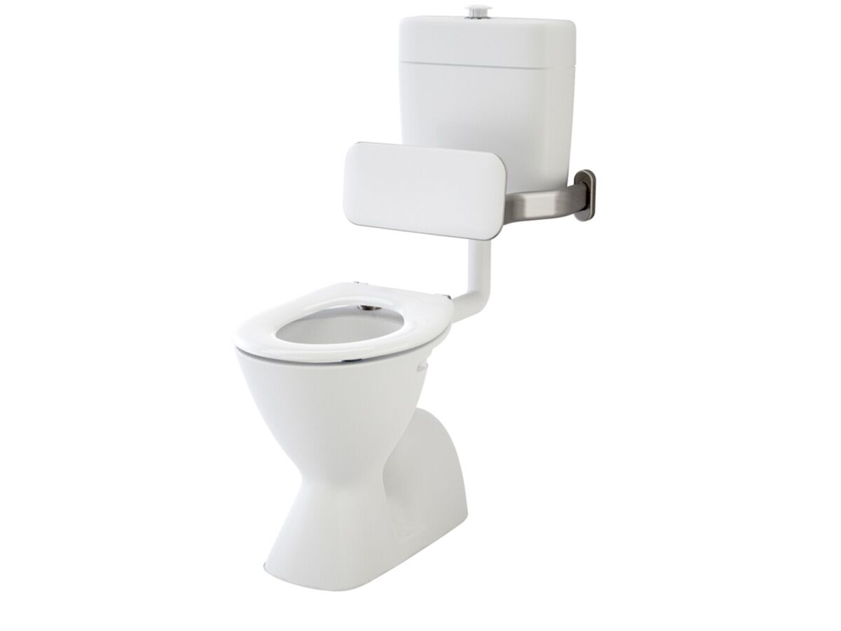 Caroma Cosmo Care S Trap White Toilet Suite & Backrest with Caravelle ...