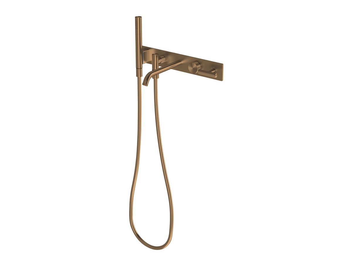 Milli Etch Progressive Bath Mixer Tap System with Handshower Brushed ...