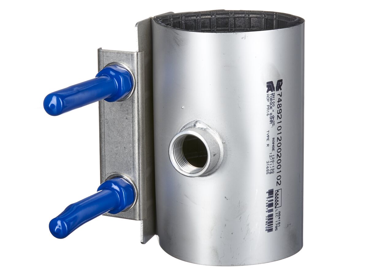 Wang Stainless Steel Tapping Band 2 Bolt 200 Long DN 100 (120-130) x ...