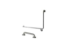 2 Piece 90 Degree Angled 965mm x 600mm Left Hand Grab Rail with 300mm ...