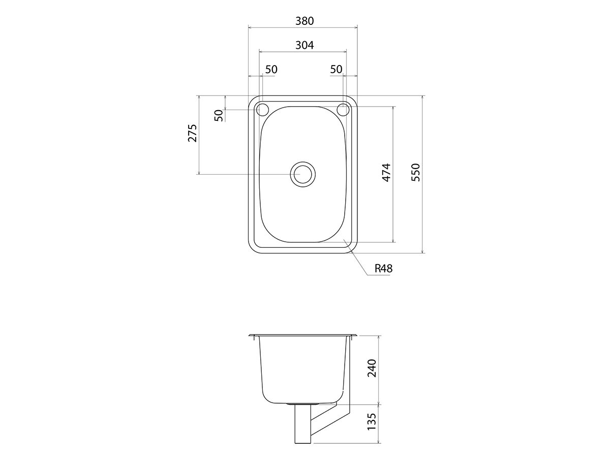 Clark 7610 Flushline Drop-in Single Bowl Laundry Trough with One By ...