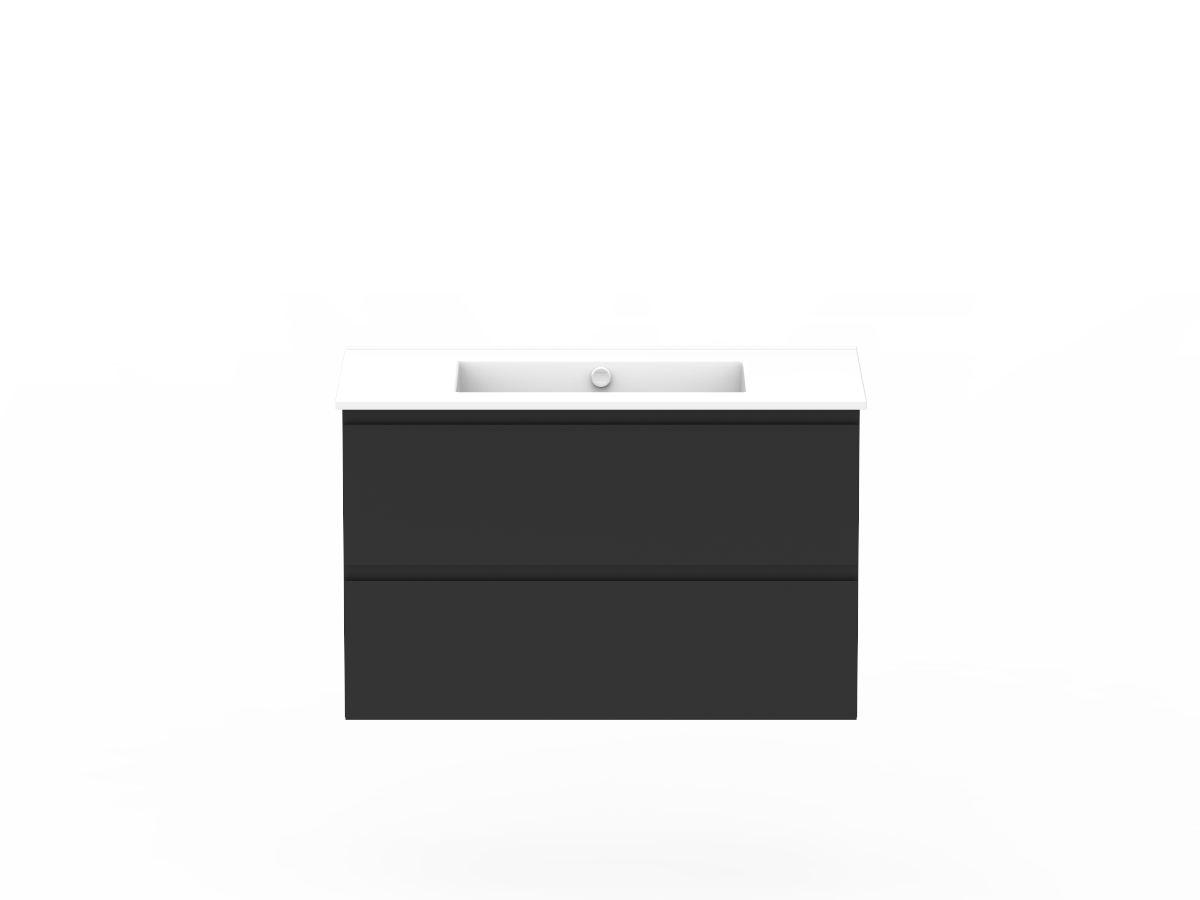 Posh Domaine Plus All Drawer Twin 900mm Wall Hung Vanity Centre Basin ...