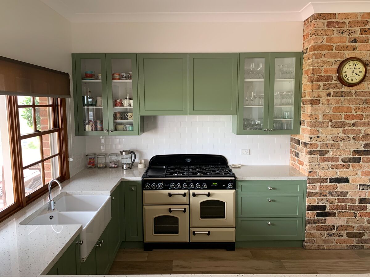 Double Bowl Fireclay Sink 1TH including overflow kit Chester 795mm x ...