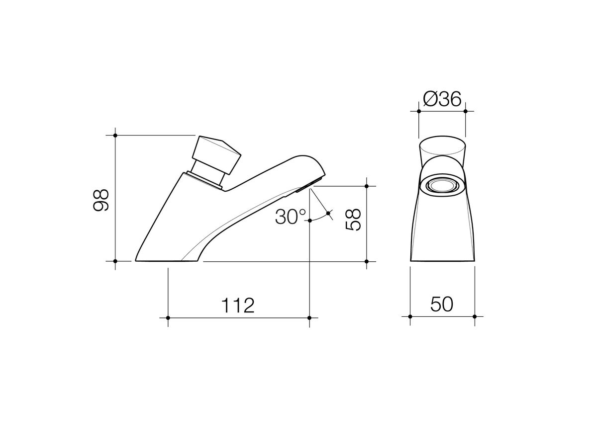 School Smart Timed Flow Tap Hob Cold (6 Star) from Reece