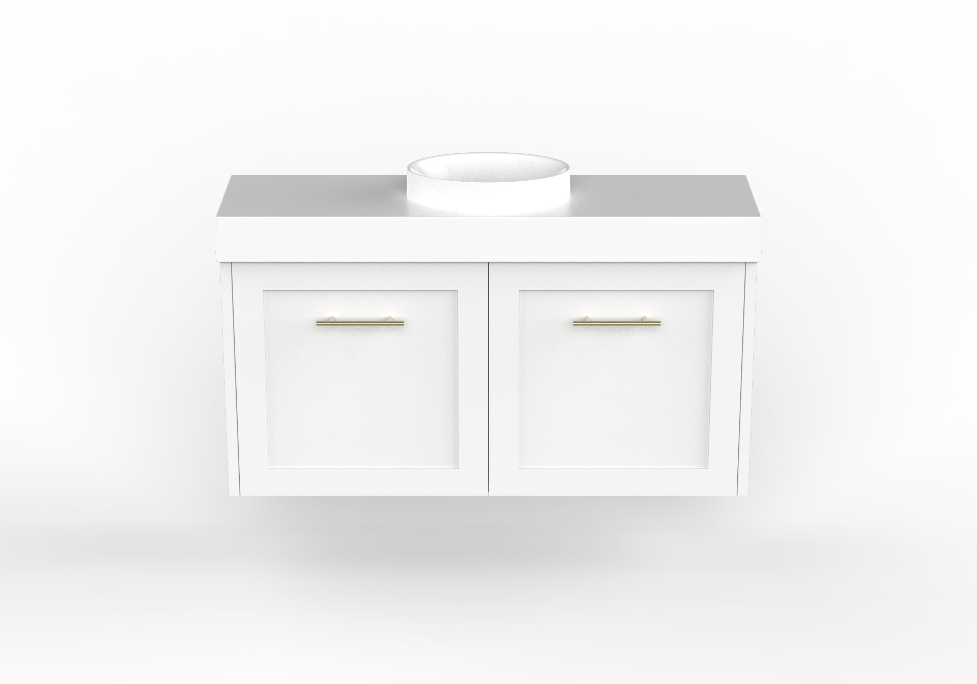 Kado Lux Petite Vanity Unit Wall Hung 900mm Centre Bowl 90mm Cherry Pie ...