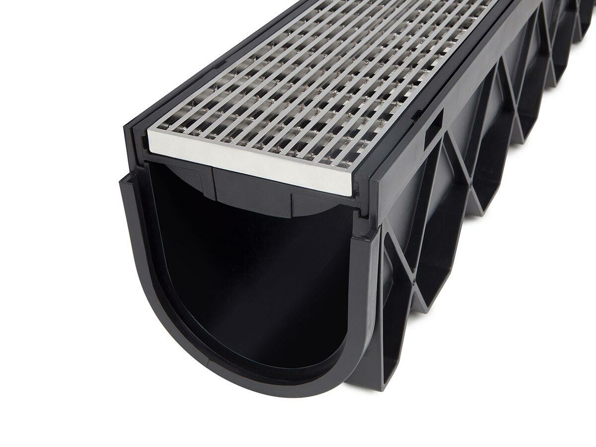 1mtr Storm Drain with Architectural Grate from Reece