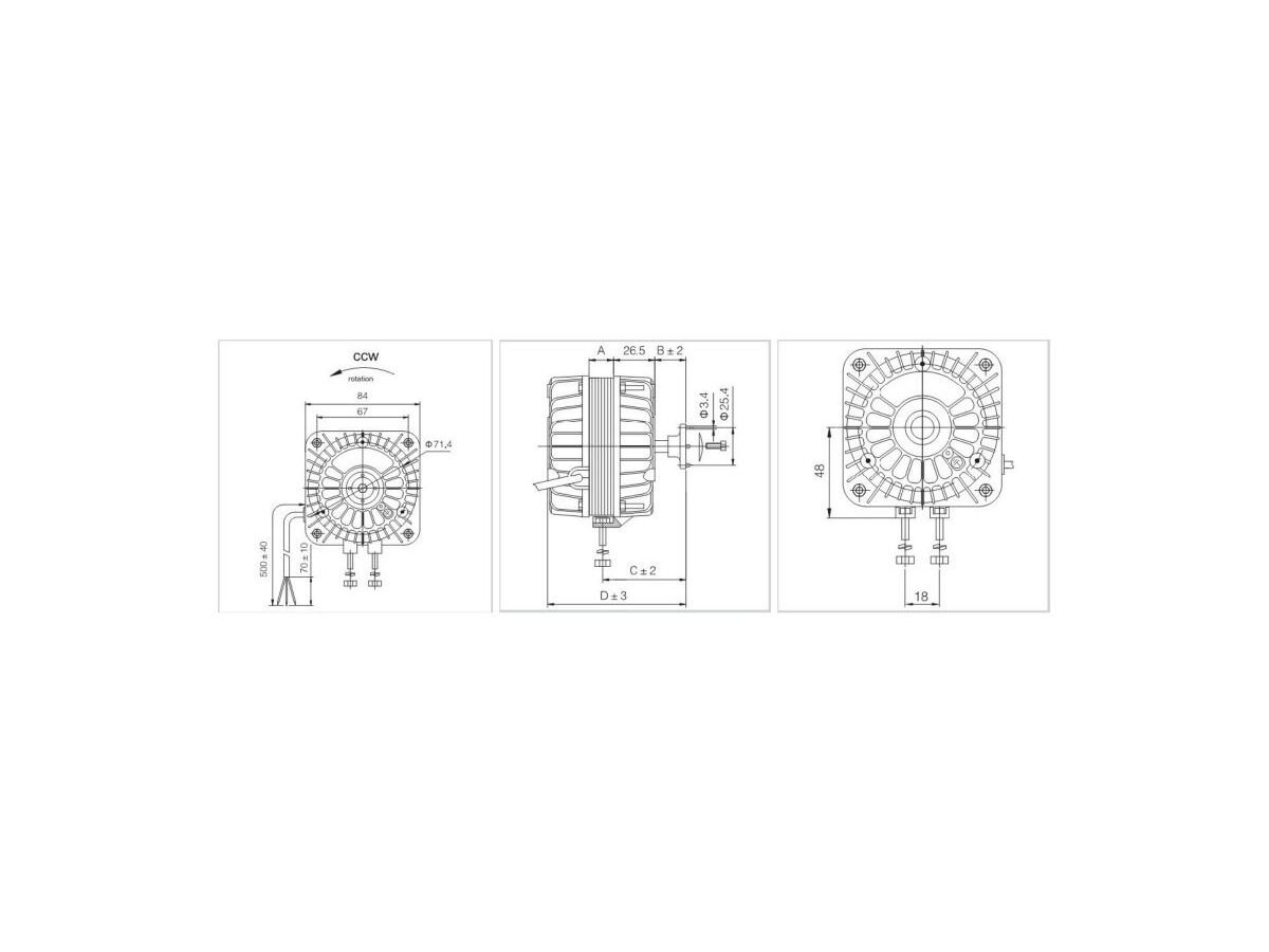 Shaded Pole Square Q type Fan Motor 16W from Reece