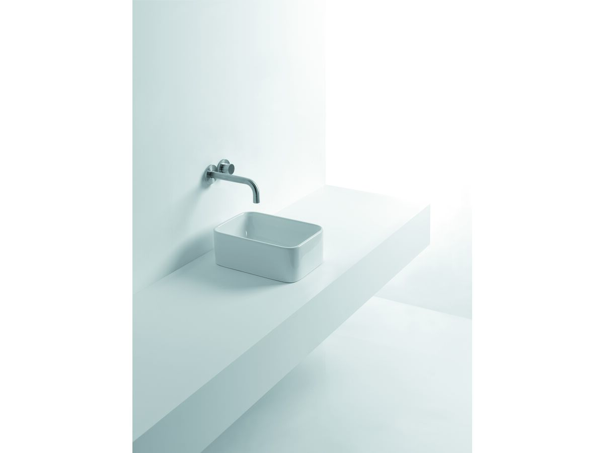 AXA Sheer Rectangle Vessel Basin No Taphole 250mm x 350mm White from Reece