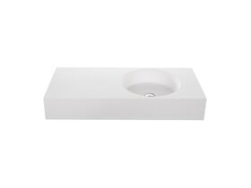 Omvivo Neo Solid Surface Wall Basin Right Hand Bowl No Taphole 1000mm ...