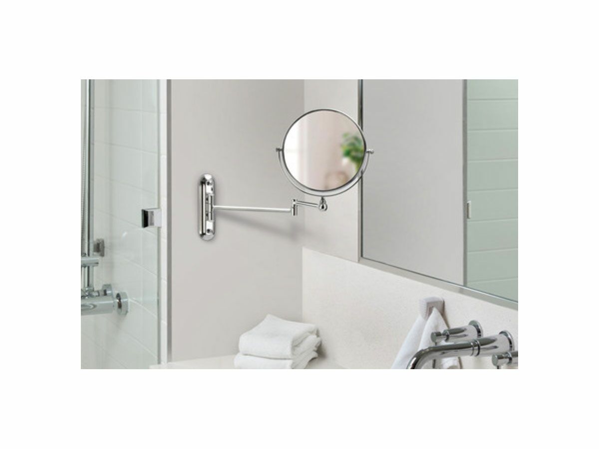Valet Wall Mount Double Sided Chrome Mirror - 20cm with 5x ...