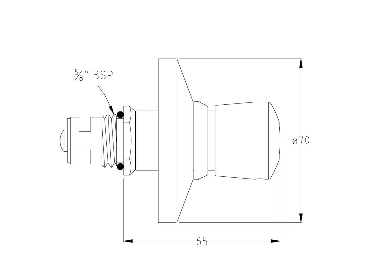 Galvin Engineering Ezy-Push Standard Wall Top Assembly Chrome Cold from ...