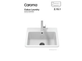 Caroma Cubus 34 Litre Laundry Vanity Basin 1 Taphole White from Reece