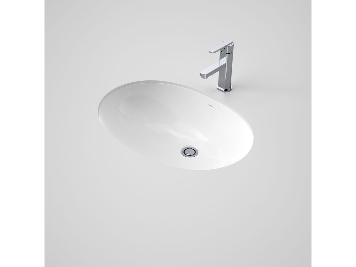 Caroma Caravelle Undercounter Basin with Overflow 600mm White from Reece