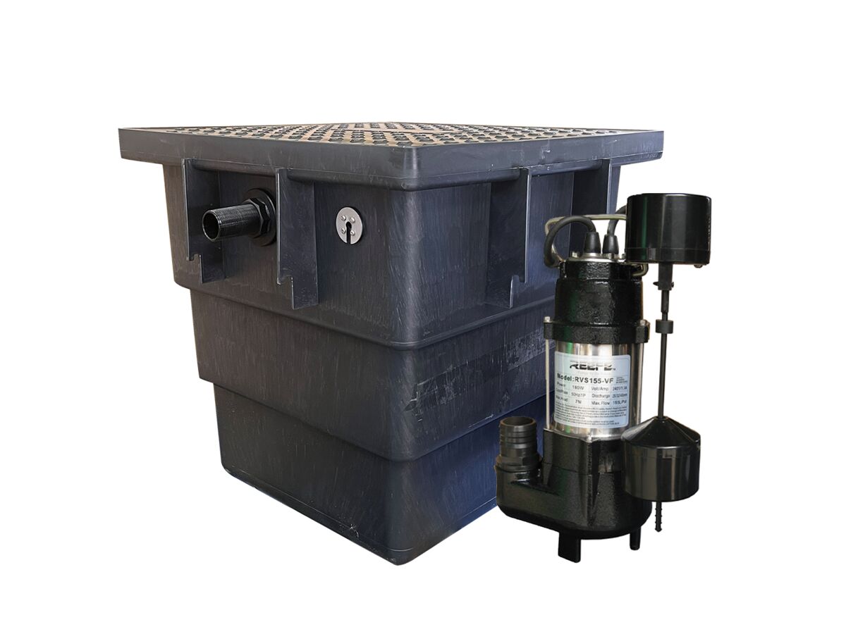 QubeX Mini 6 QGWP160-600 Greywater Pump & Pit System with Class A Cover ...