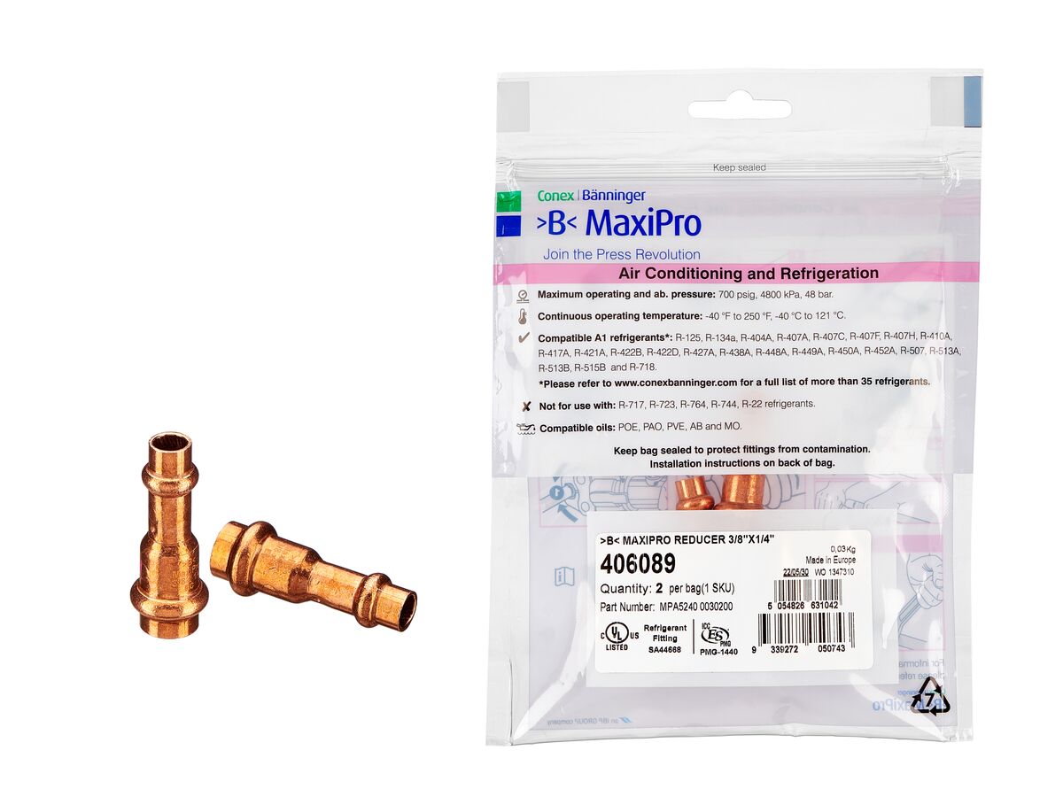 B-MaxiPro Reducer 3/8" x 1/4" (Bag of 2) from Reece