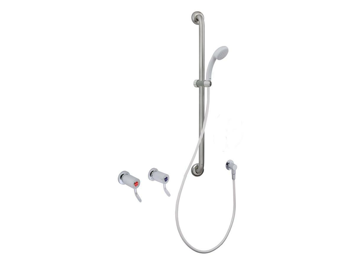 CliniLever Shower Set 80 Jumper Valve Medi Handshower with Stainless ...