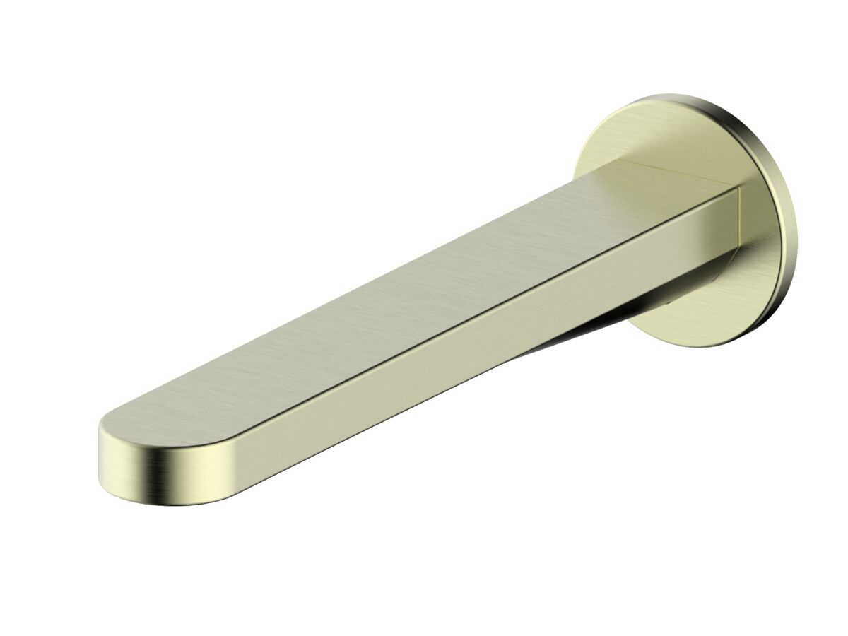 Mizu Soothe MK2 Wall Basin/Bath Outlet 250mm Brushed Brass (6 Star ...