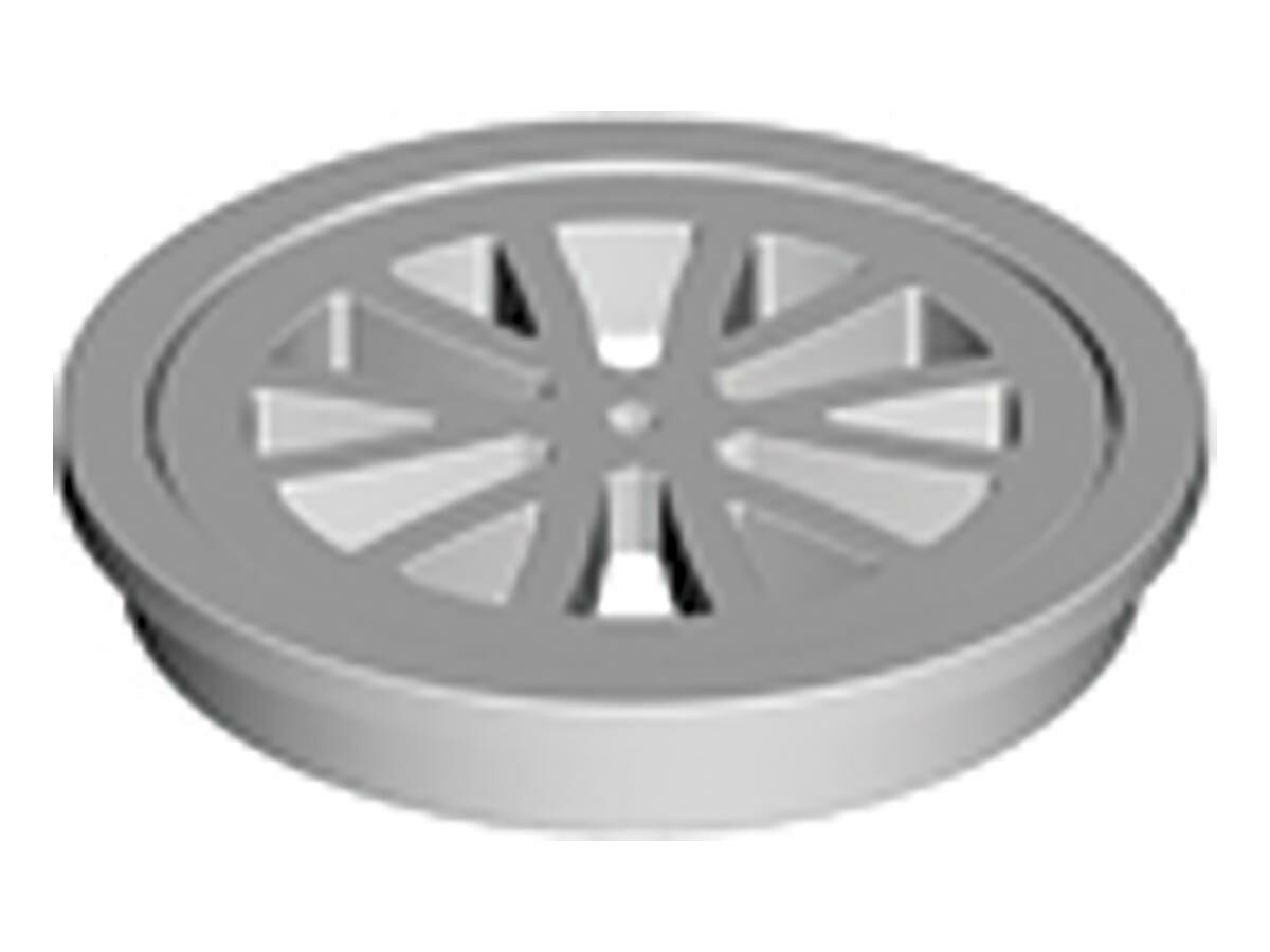 Stubby Floor Grate Plastic Round White 80mm from Reece