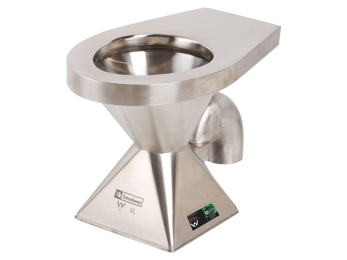 3Monkeez Pedestal Pan S Trap Stainless Steel (3 Star) from Reece