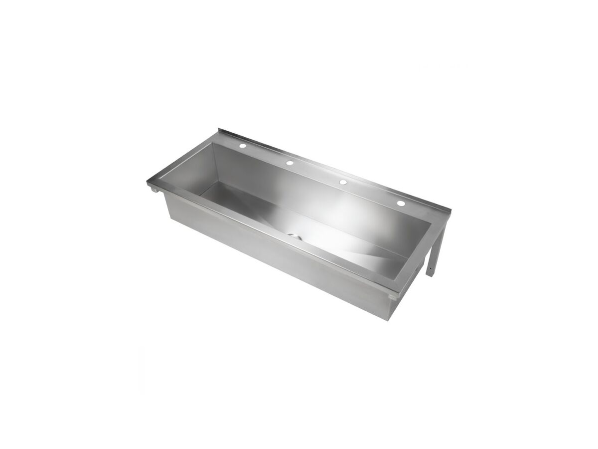 3Monkeez Pattern 4 Trough 1800mm with Wall Bracket Stainless Steel from ...