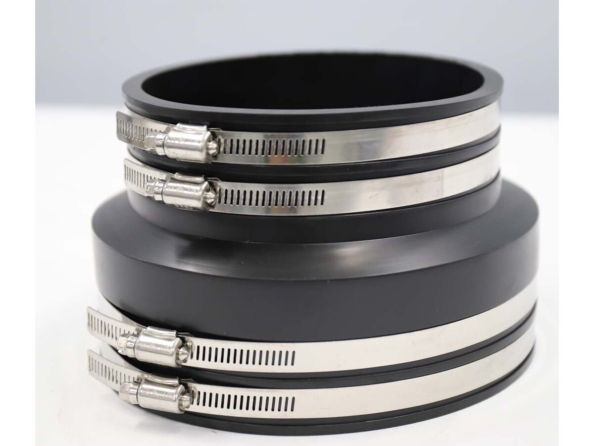 Flexible Coupling 150mm Earthenware To PVC Double Clip from Reece