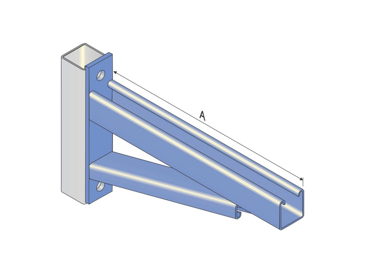 Hot Dipped Gal Cantilever Bracket Braced 600mm from Reece