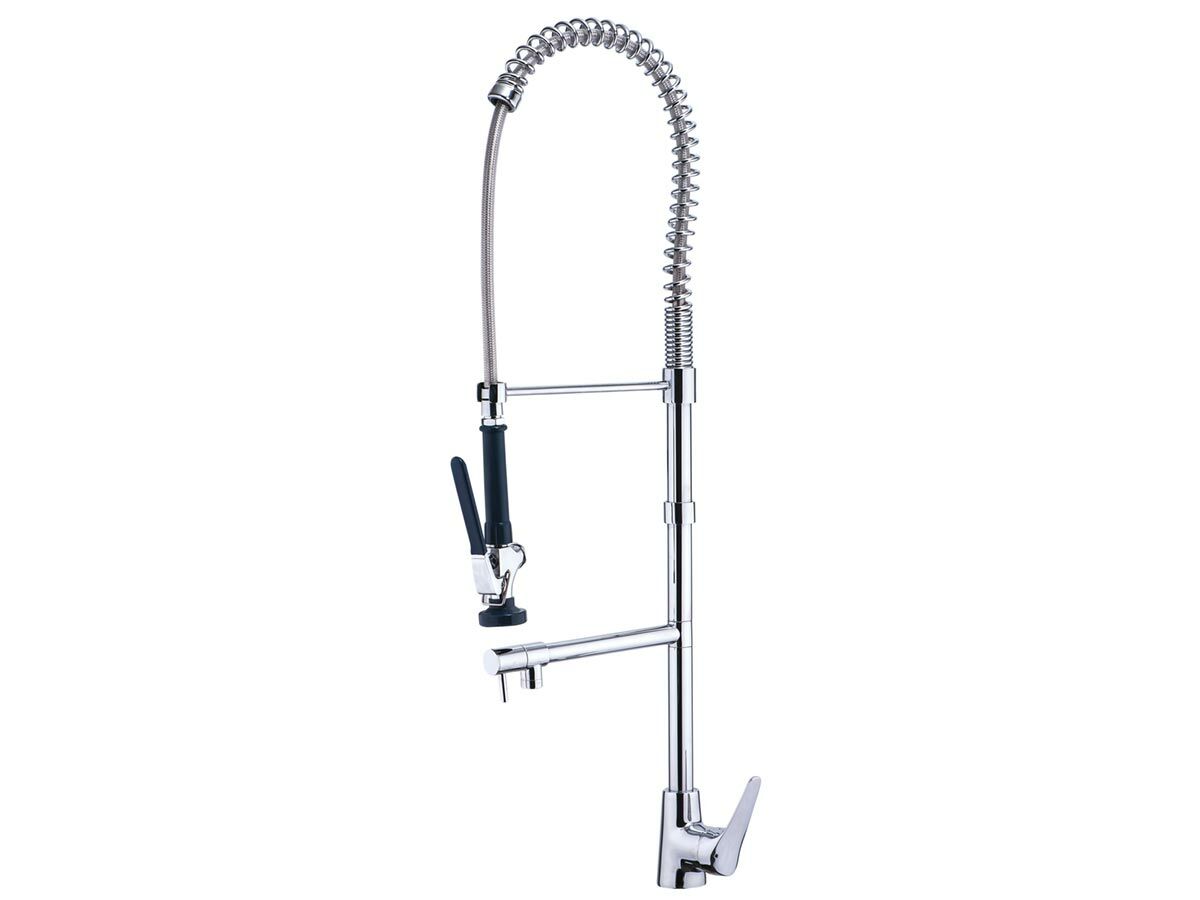 Gentec Jetflo Pre Rinse Unit Hob Mounted Hot & Cold Mixer Tap with Pot ...