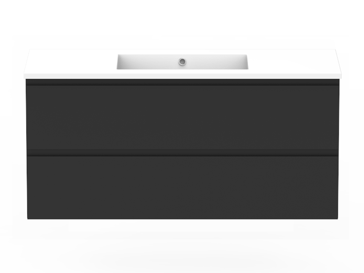 Posh Domaine Plus All-Drawer Twin 1200mm Single Bowl Basin Wall Hung ...