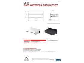 Mizu Bloc Waterfall Bath Outlet Chrome from Reece