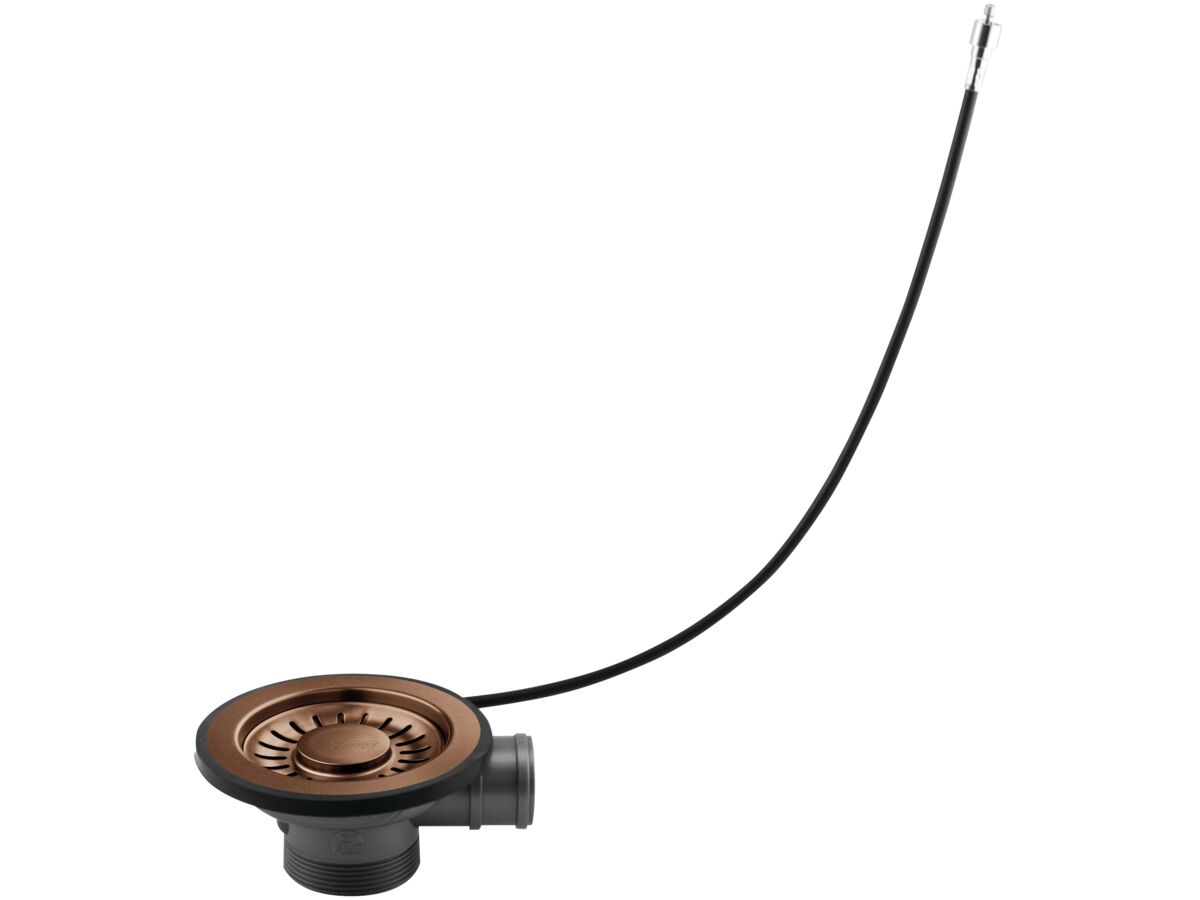 Franke Remote Basket Waste 90mm x 50mm With Overflow Copper PVD from Reece