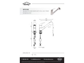 Abey Mixmaster Sink Mixer Tap with Pull Out Spray Chrome (4 Star) from ...