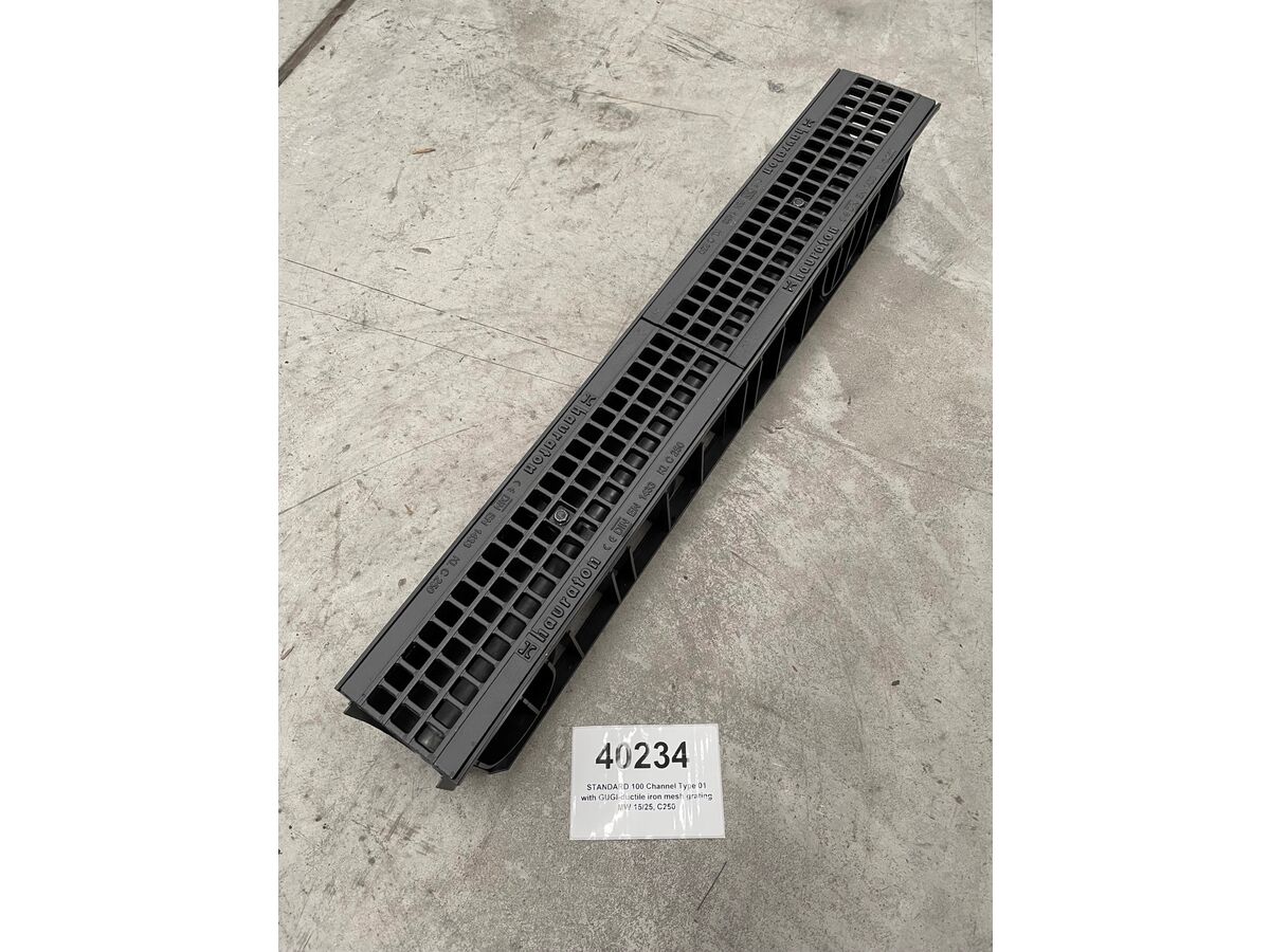 Graf Hauraton 100mm PP Channel with Ductile Iron 1mtr from Reece