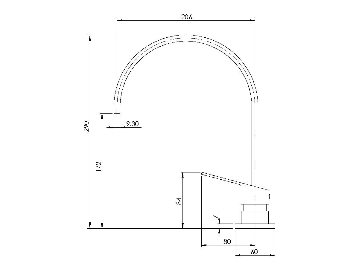 Phoenix Kubus Hob Bath Mixer Tap Set with Swivel Outlet on Plate Chrome ...